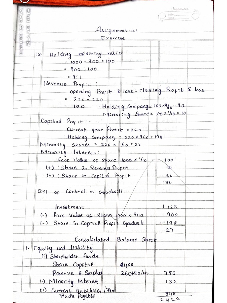 Assignment 3 Corporate Accounting 312117939 | PDF