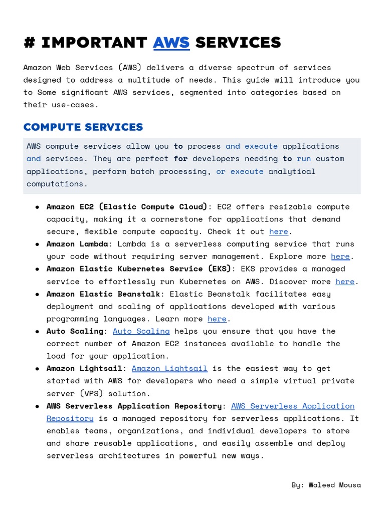 AWS Services | PDF | Amazon Web Services | Databases