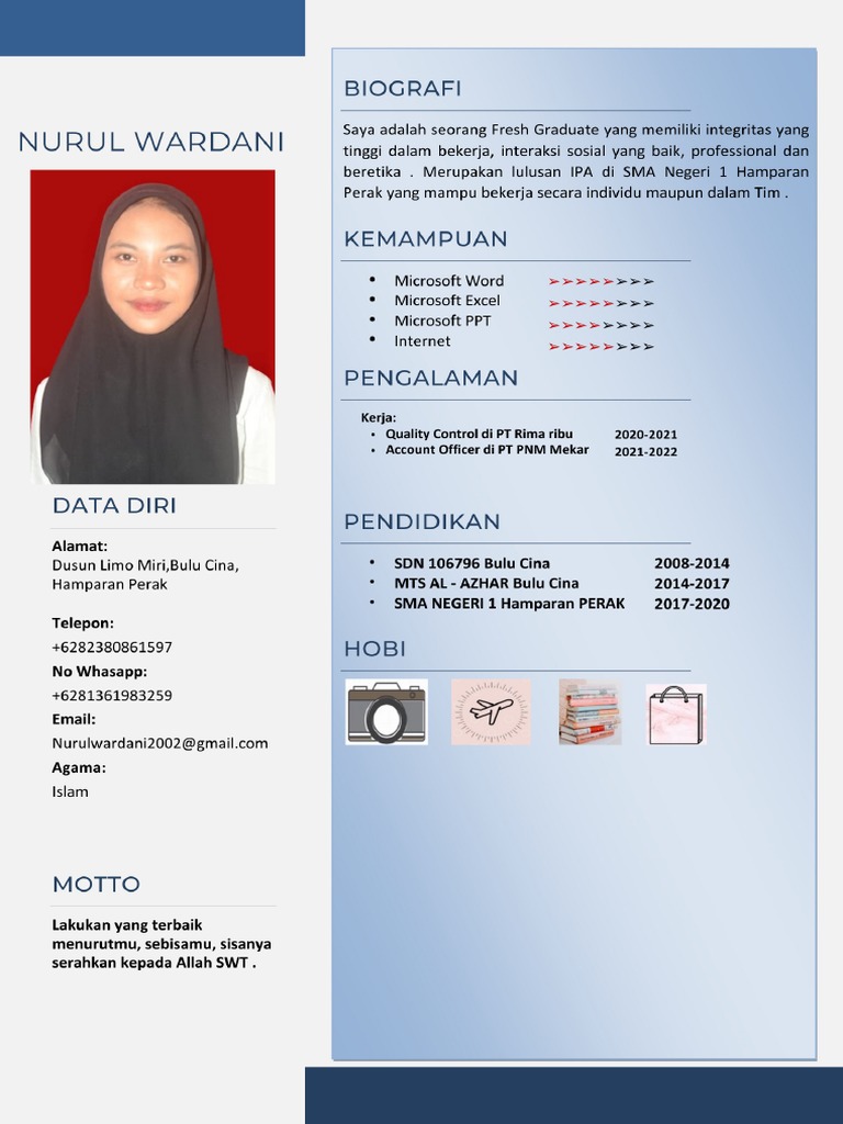 CV Nurul Wardani | PDF