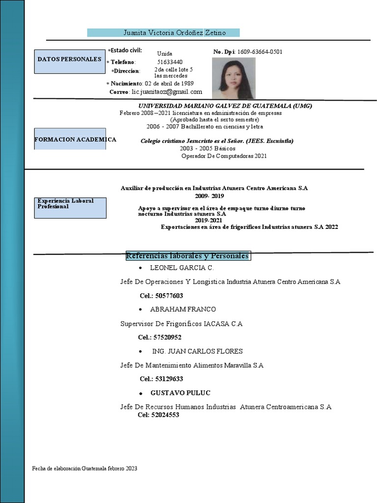 Postulación Supervisor Empaque IACASA | PDF | Guatemala