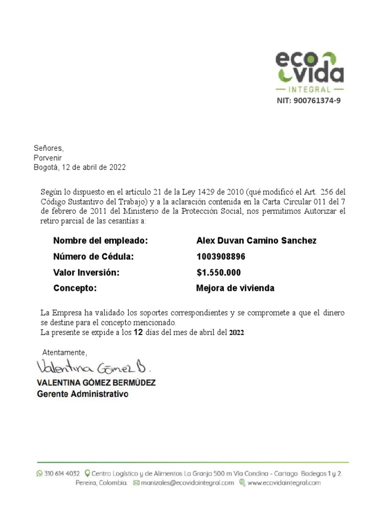 Alex Duvan Camino - ECOVIDA | PDF Alex Duvan Camino - ECOVIDA | PDF