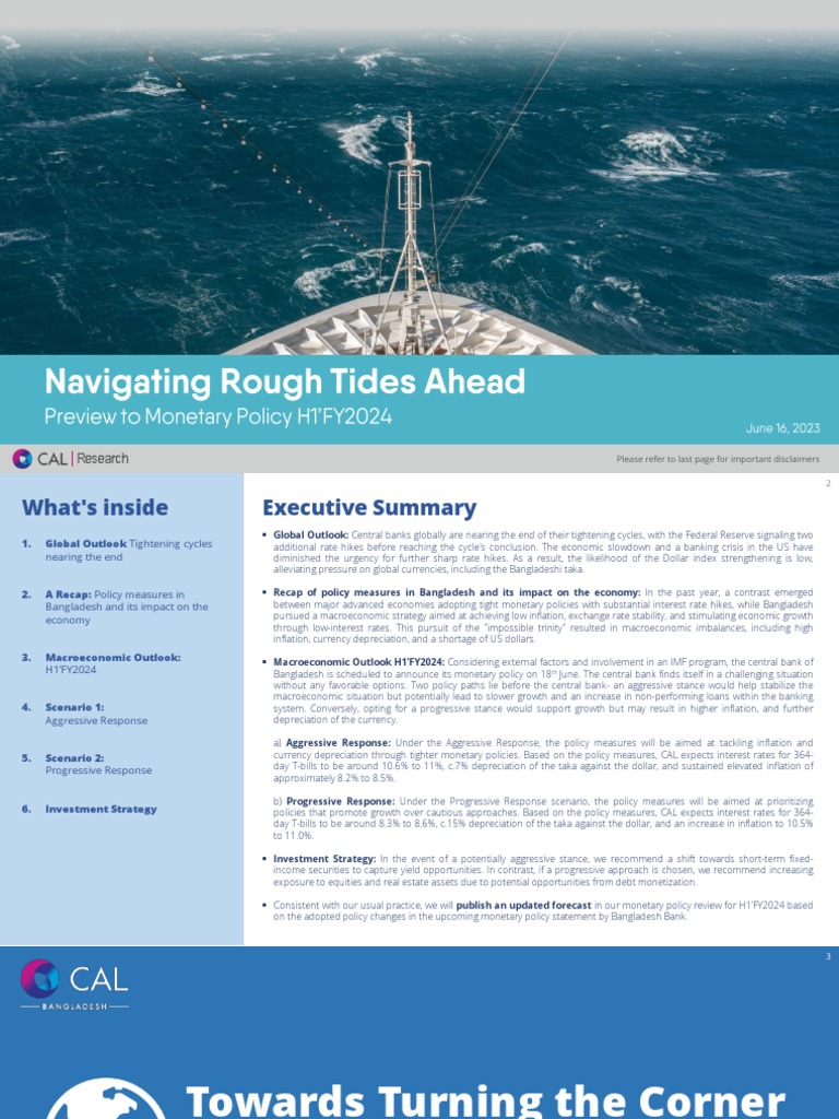 Navigating Rough Tides Ahead | PDF | Inflation | Monetary Policy