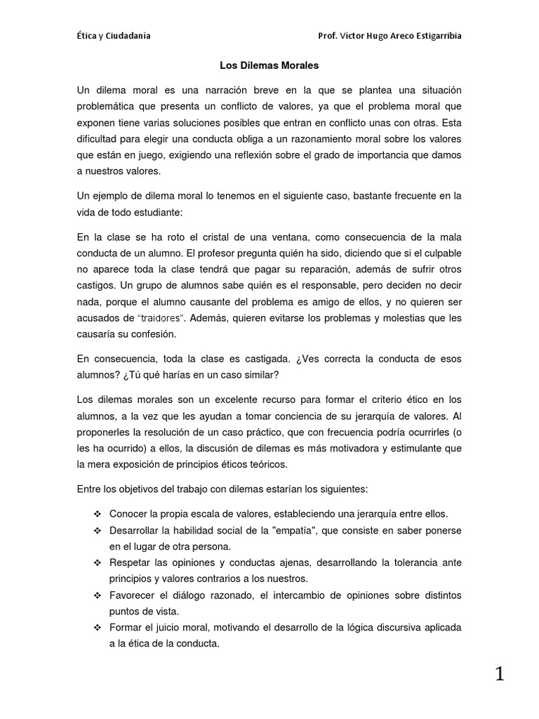 Los Dilemas Morales Pdf Moralidad Corporación Multinacional