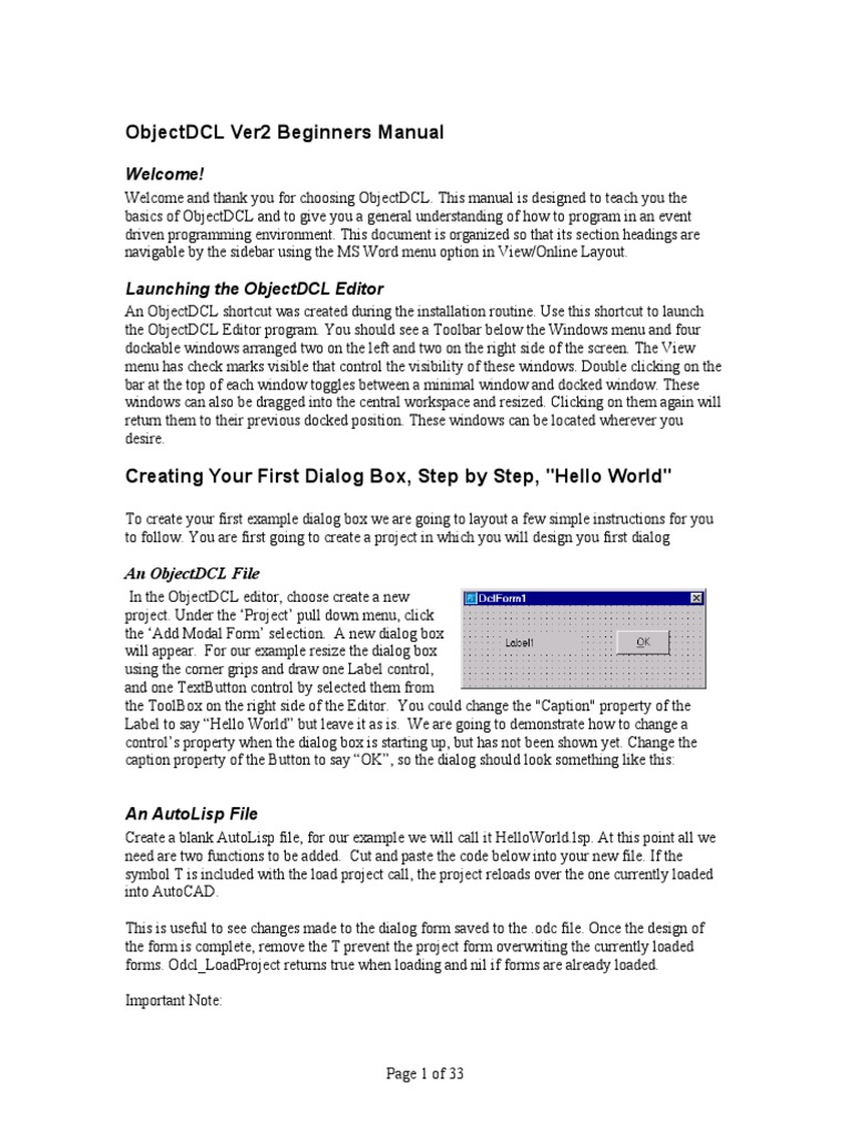 Object DCL Manual Ver 2.0 | PDF | Computer File | System Software