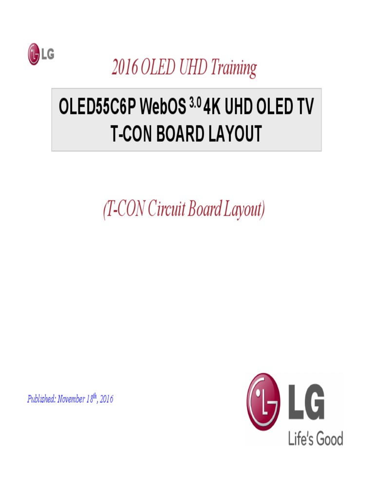 OLED55C6P_WebOS_3.0_4K_UHD_OLED_TV_T-CON_BOARD_LAYOUT[1] | PDF | Oled | Electric Power