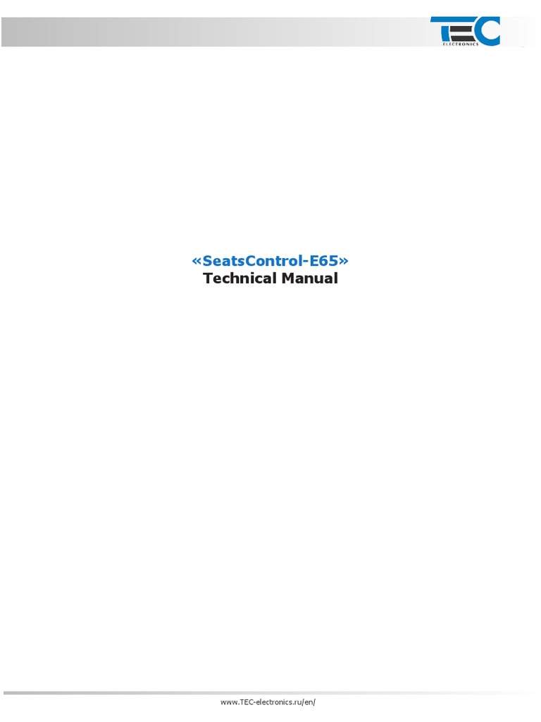 SeatsControl-E65 Technical Manual | PDF | Power Supply | Computer ...