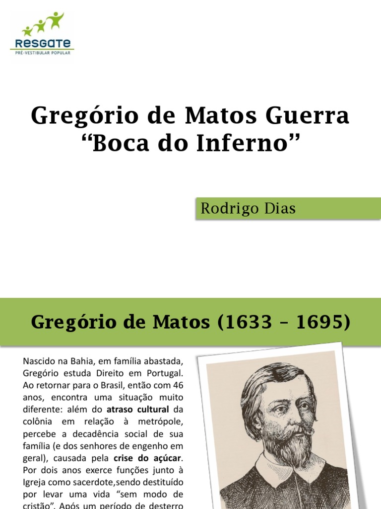 Gregorio de mATOS | PDF | Sonetos | Anjo