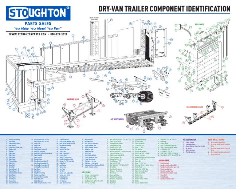 Stoughton Trailer Parts Diagram | PDF | Axle | Motor Vehicle