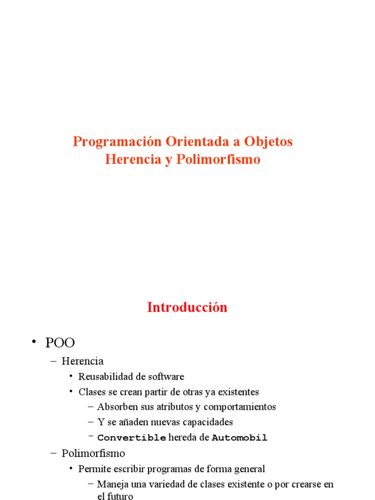 CLASE.05 - Ing. Ysrael Cárdenas - Herencia y Polimorfismo (Teoría) | PDF | Objeto (informática ...