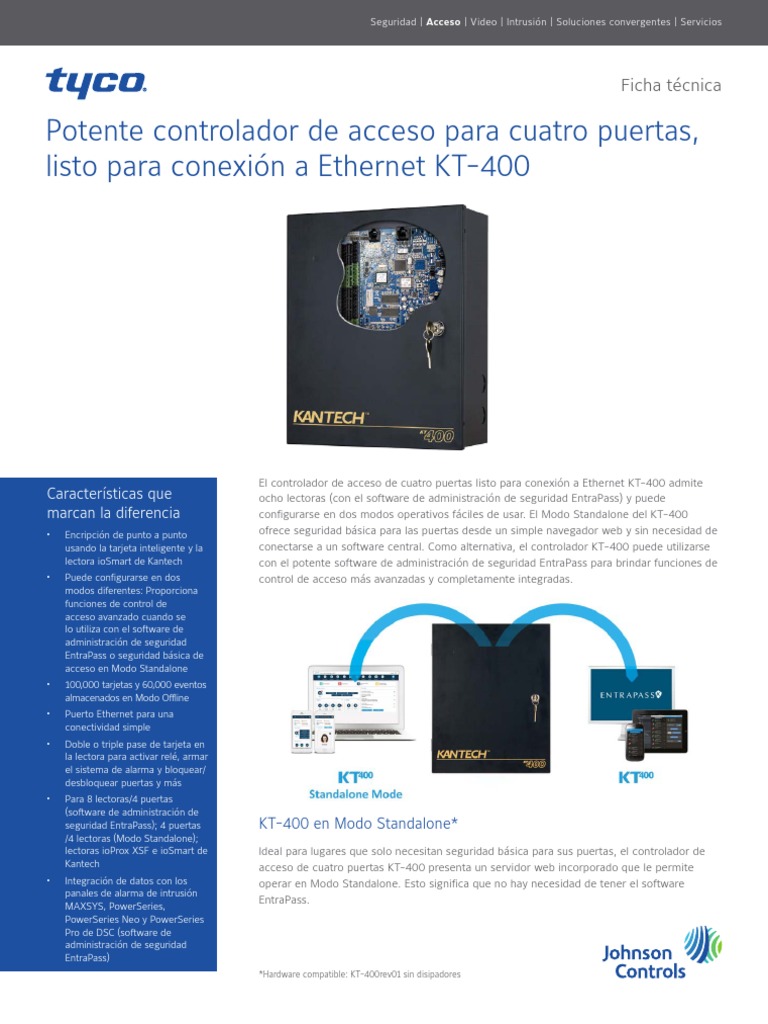 Kt-400-Door-Controller Ds r10 LT Es | PDF | Red de computadoras | Red ...