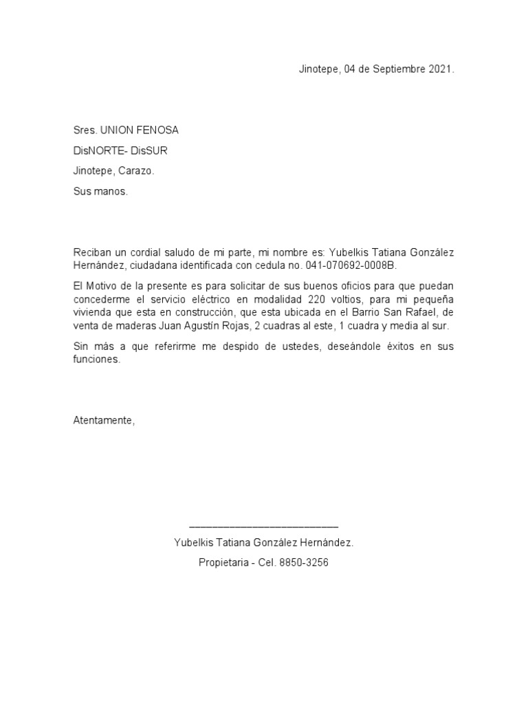 Carta Union Fenosa | PDF