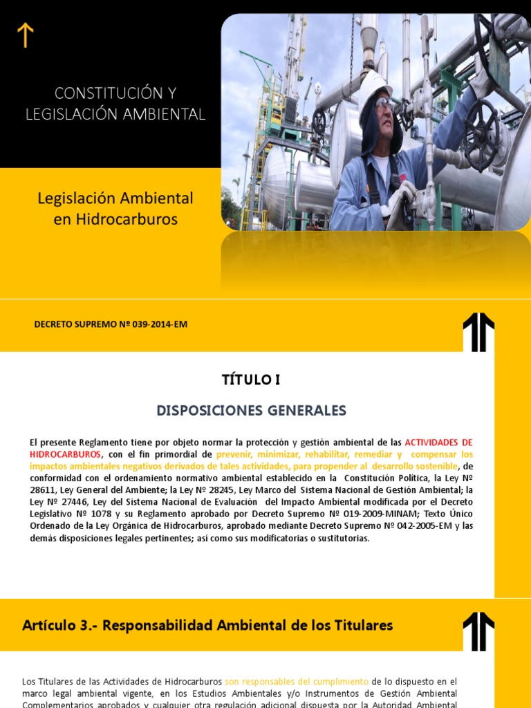 Legislación Ambiental en Hidrocarburos | PDF | Evaluación de impacto ambiental | Residuos