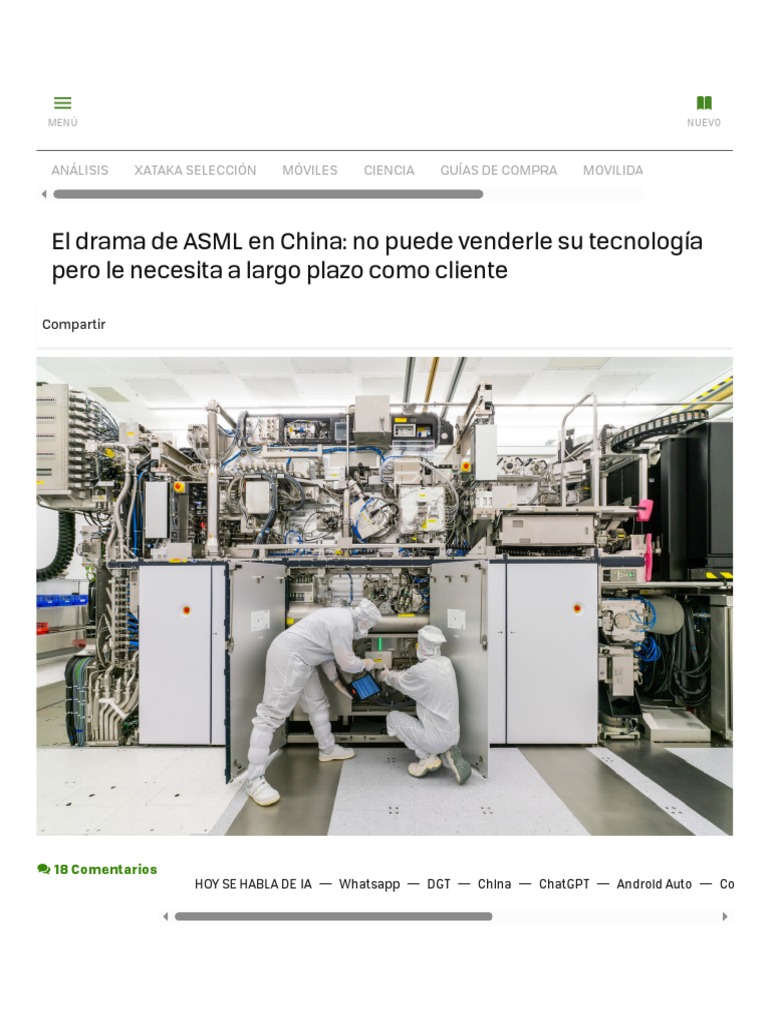 ASML y China: Tensión Tecnológica | PDF | China | Política mundial