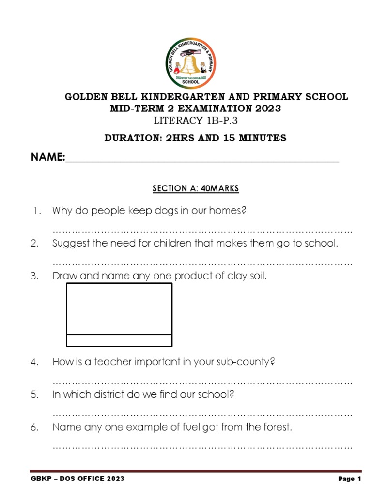 P3 Mid-Term 2 Literacy Exam 2023 | PDF | Muhammad | Abrahamic Religions
