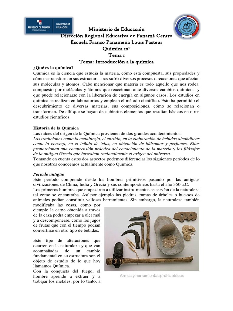 Tema 1 - Introducción A La Química | PDF | Química | Alquimia