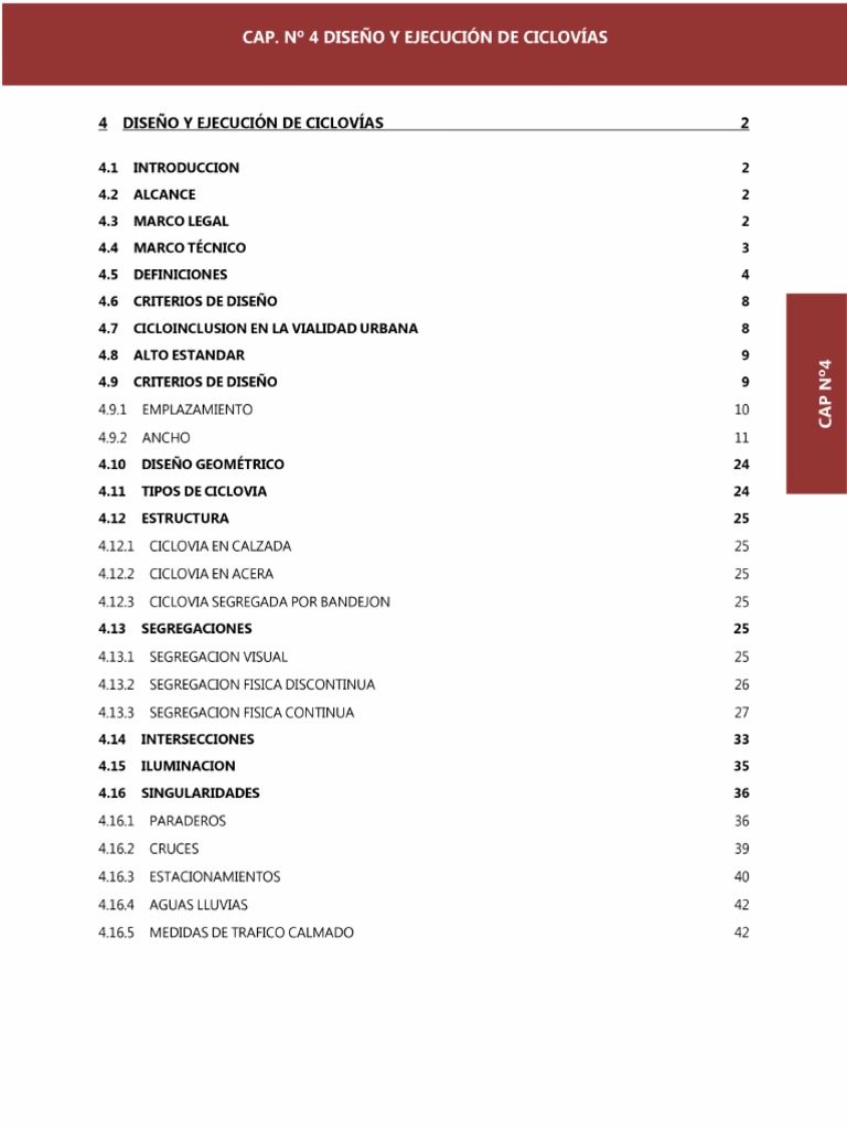 Cap 4 Diseno y Ejecucion de Ciclovias | PDF Cap 4 Diseno y Ejecucion de Ciclovias | PDF