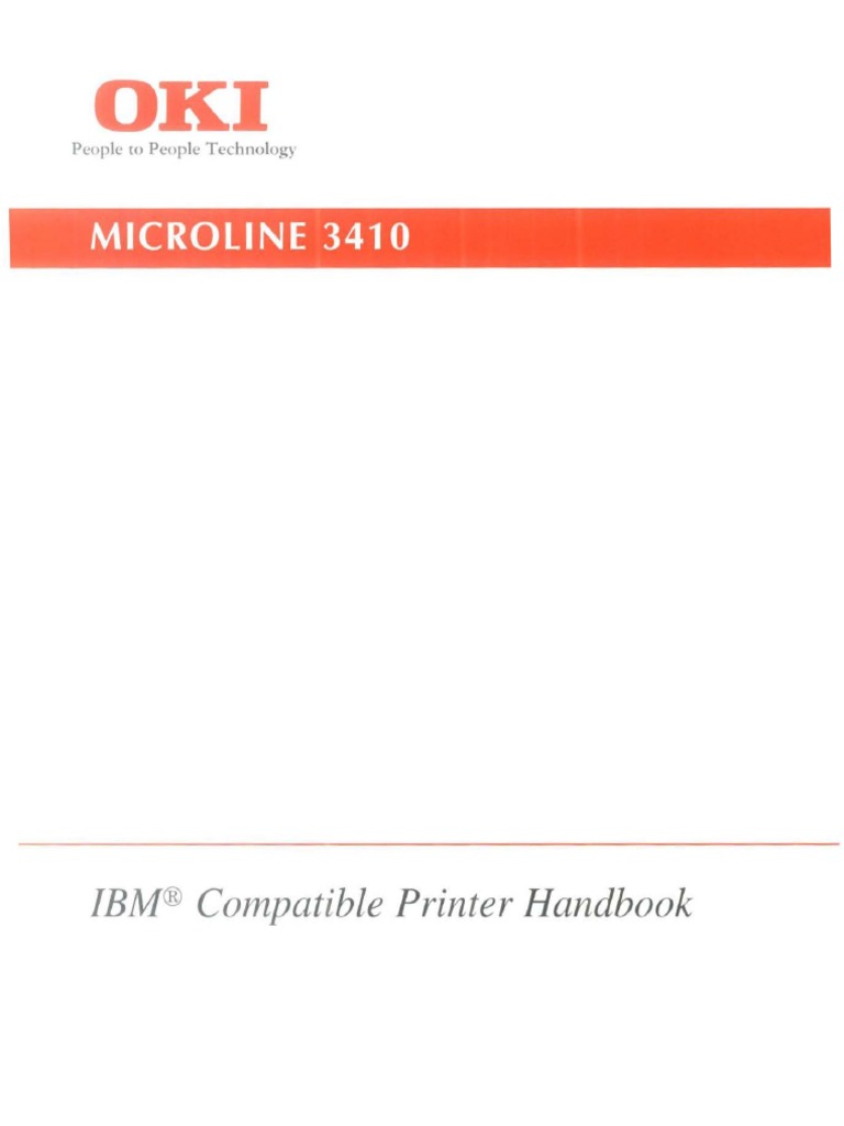 Oki Mikroline 3410 Printer Handbook | Download Free PDF | Printer (Computing) | Electrical Connector