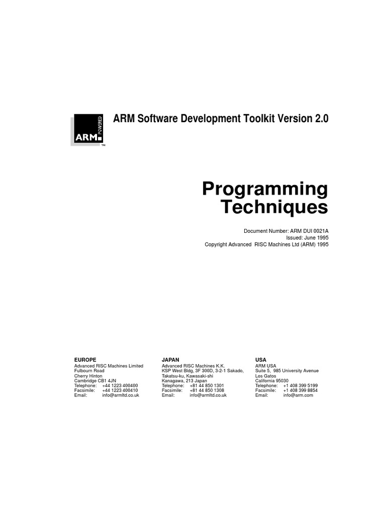ARM Book 1 | PDF | Assembly Language | Programming