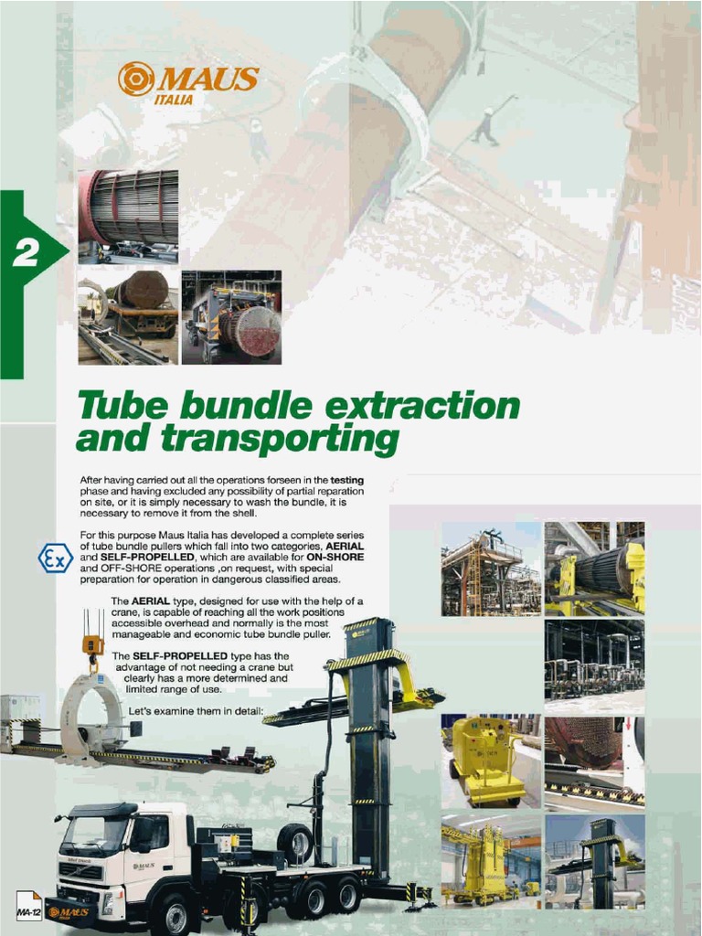Tube Bundle Extraction and Transporting | PDF