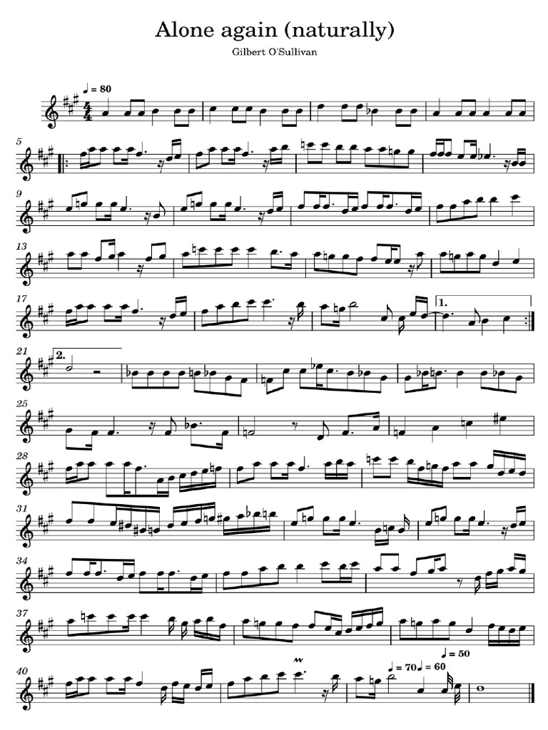 Alone Again (Naturally) | PDF