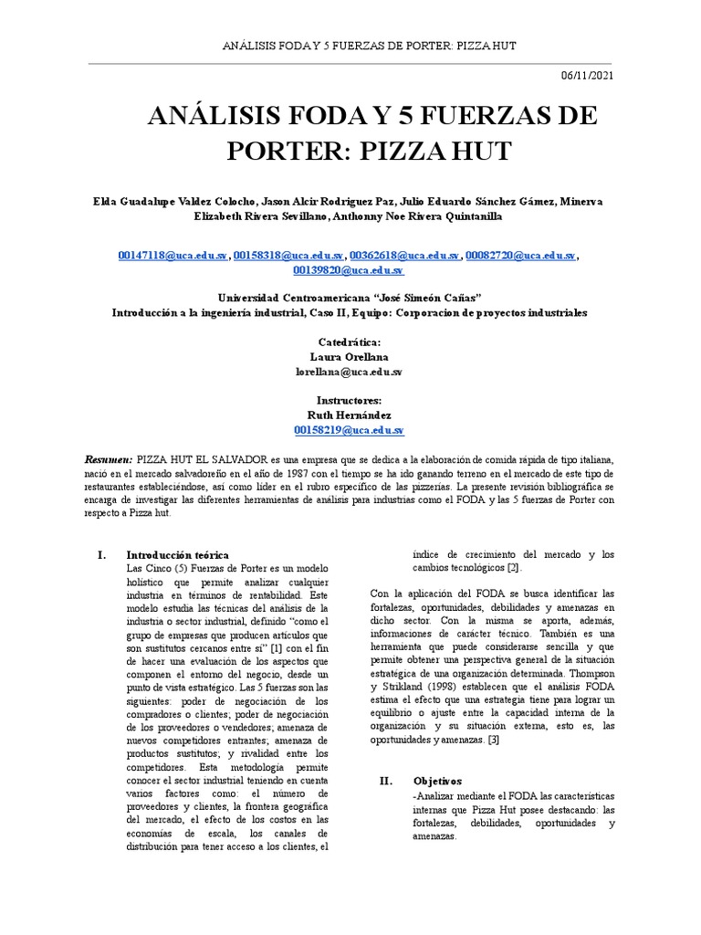 Analisis Foda | PDF | Análisis FODA | Business