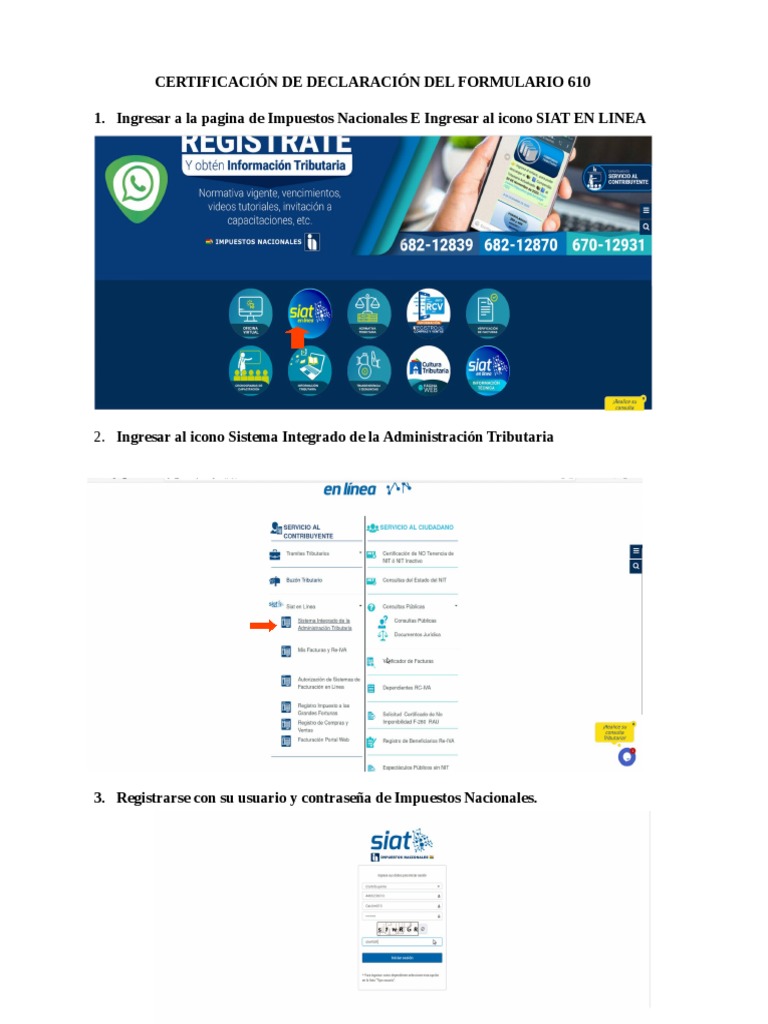 CERTIFICACION DE FORMULARIO 610 | PDF