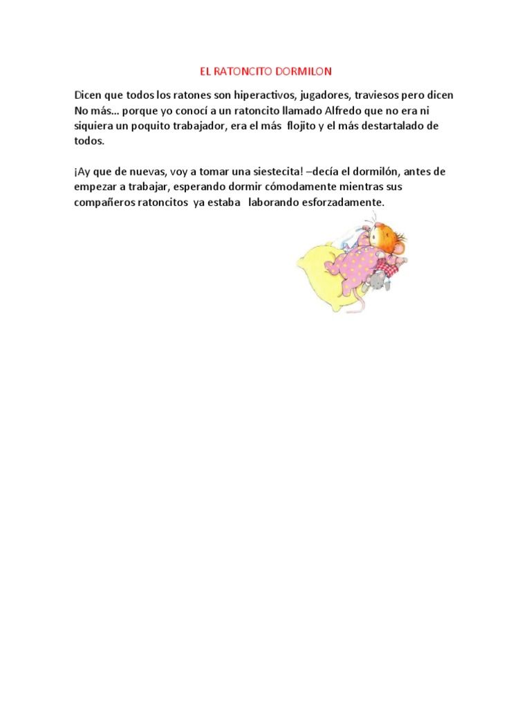 El Ratoncito Dormilon | PDF