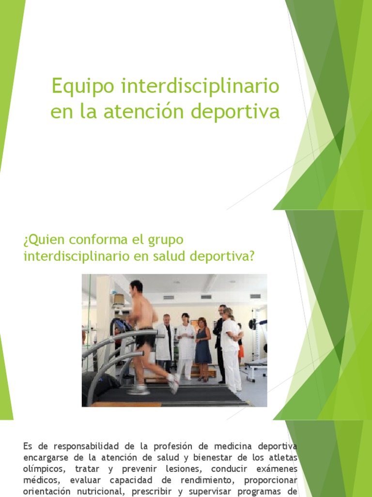 Equipo Interdisciplinario en Salud Deportiva | PDF | Medicina | Terapia ...