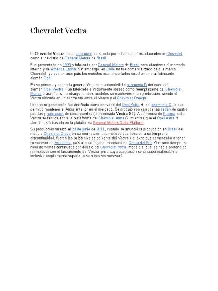 Chevrolet Vectra | PDF