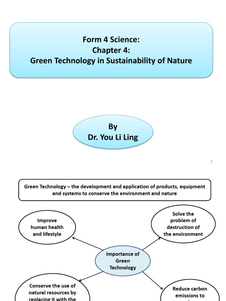 Form 4 Science Chapter 4 Green Technology in Sustainability of Nature ...