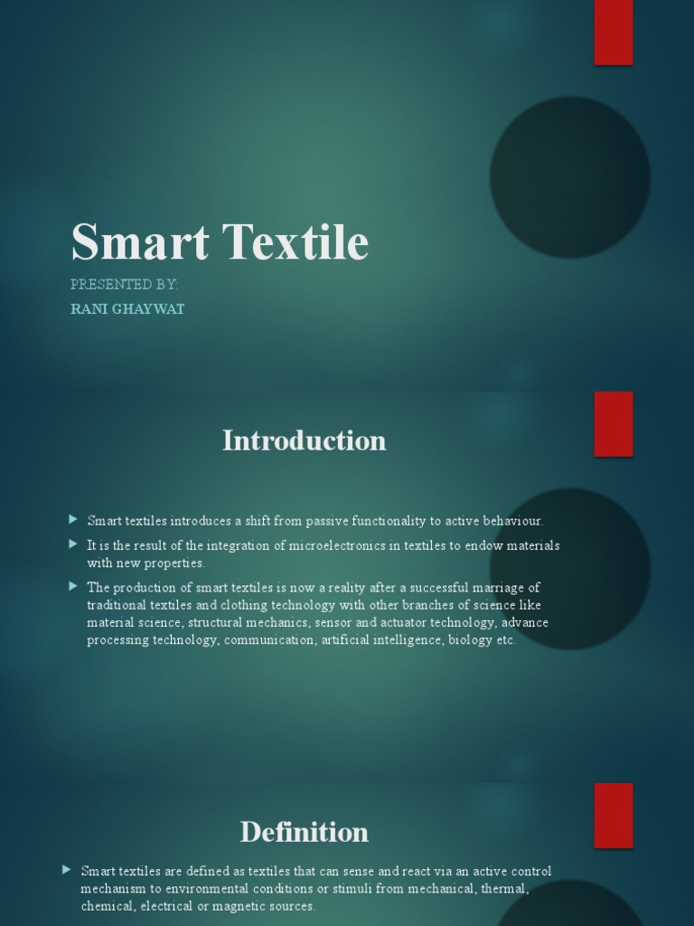 Smart Textile | PDF