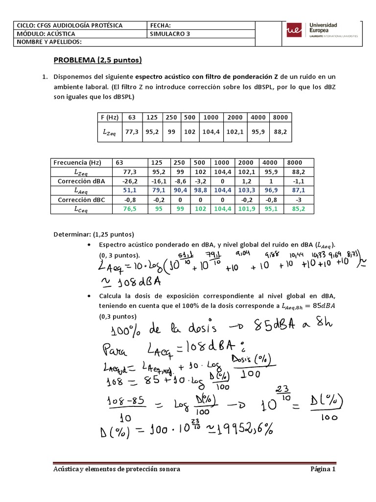 Solución Simulacro 3 | PDF | Altoparlante | Ultrasonido