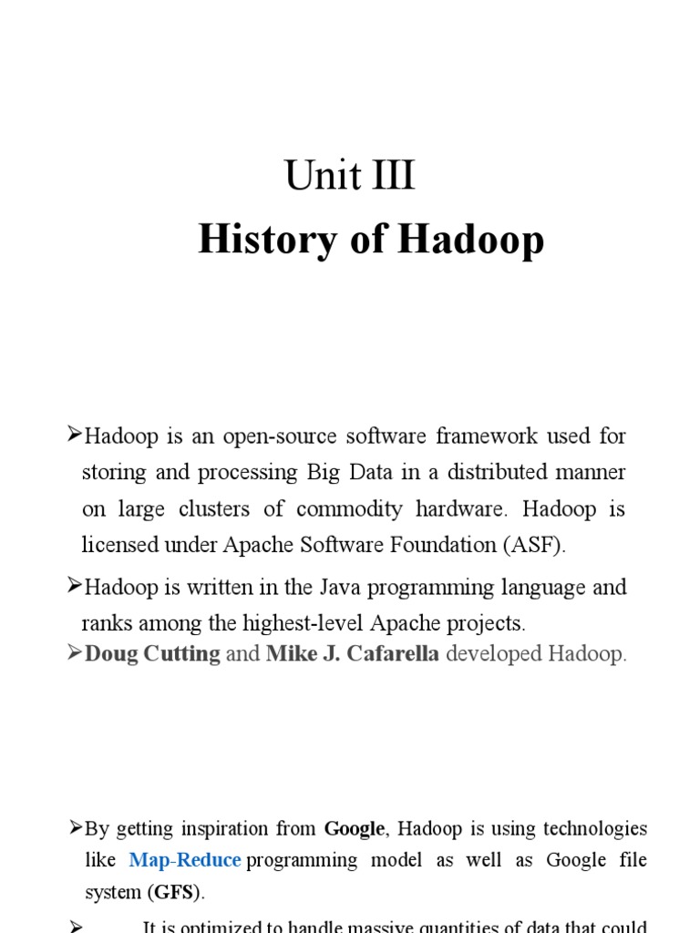 Unit III | PDF | Apache Hadoop | Map Reduce Unit III | PDF | Apache Hadoop | Map Reduce