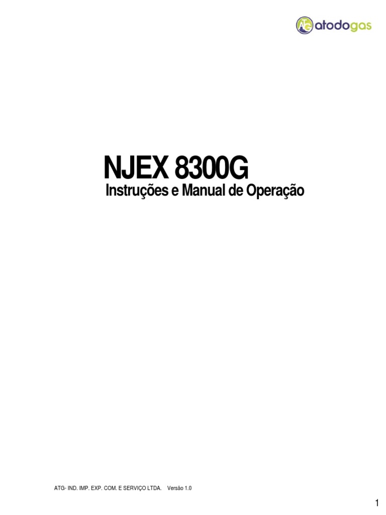Manual Njex 8300 Português-With-Numbers | PDF | Válvula | Transporte de ...