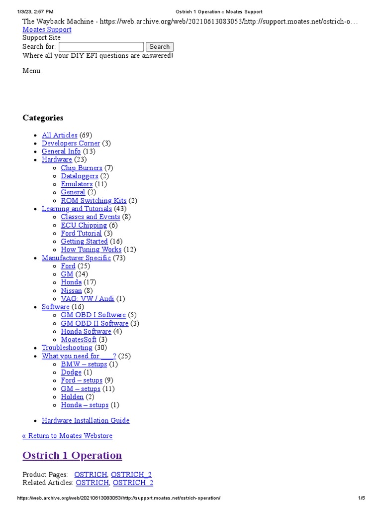 Ostrich 1 Operation Moates Support | PDF | Device Driver | Usb