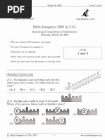 Math Kangaroo 2025 Sample Questions | PDF | Circle | Area