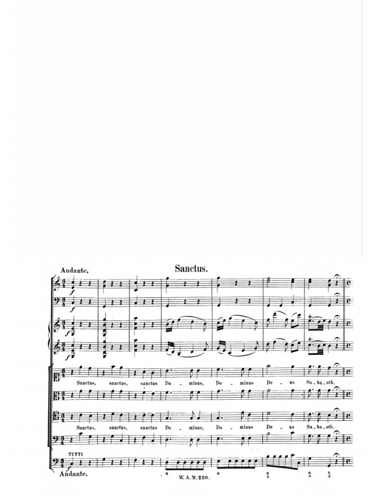 Sanctus Partitura General Pdf