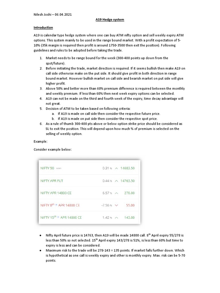 A19 Hedge System | PDF | Option (Finance) | Hedge (Finance)