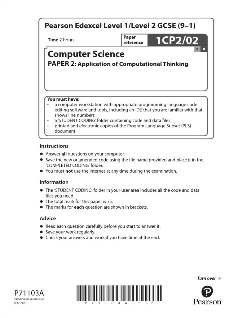Computer Science Question Paper | PDF | Data Type | Boolean Data Type