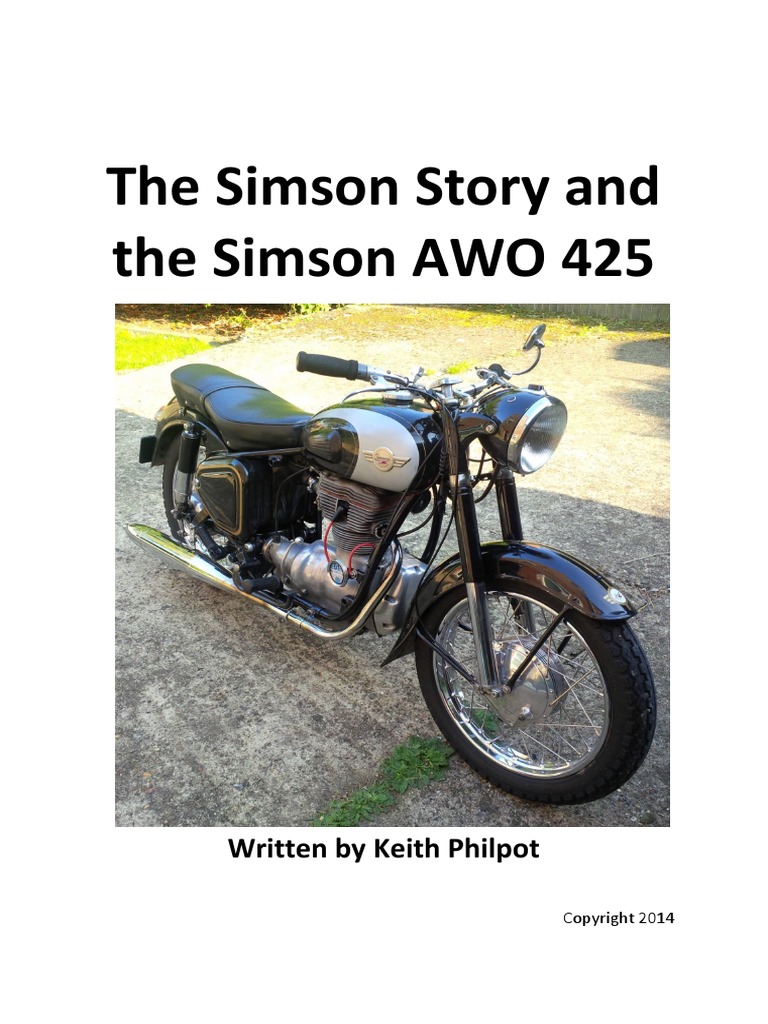 The Simson Story and The Simson Awo 425 97-2003 Version 2 | PDF | Piston | Rotating Machines