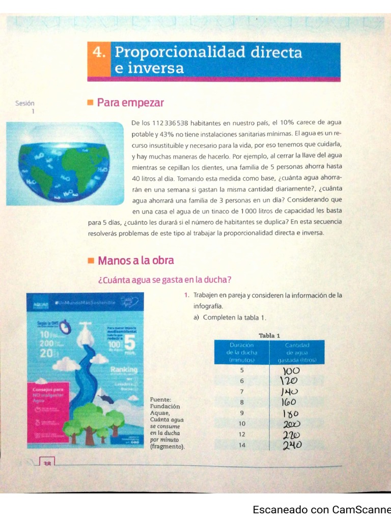 secuencia 4 proporcionalidad directa e inversa | PDF