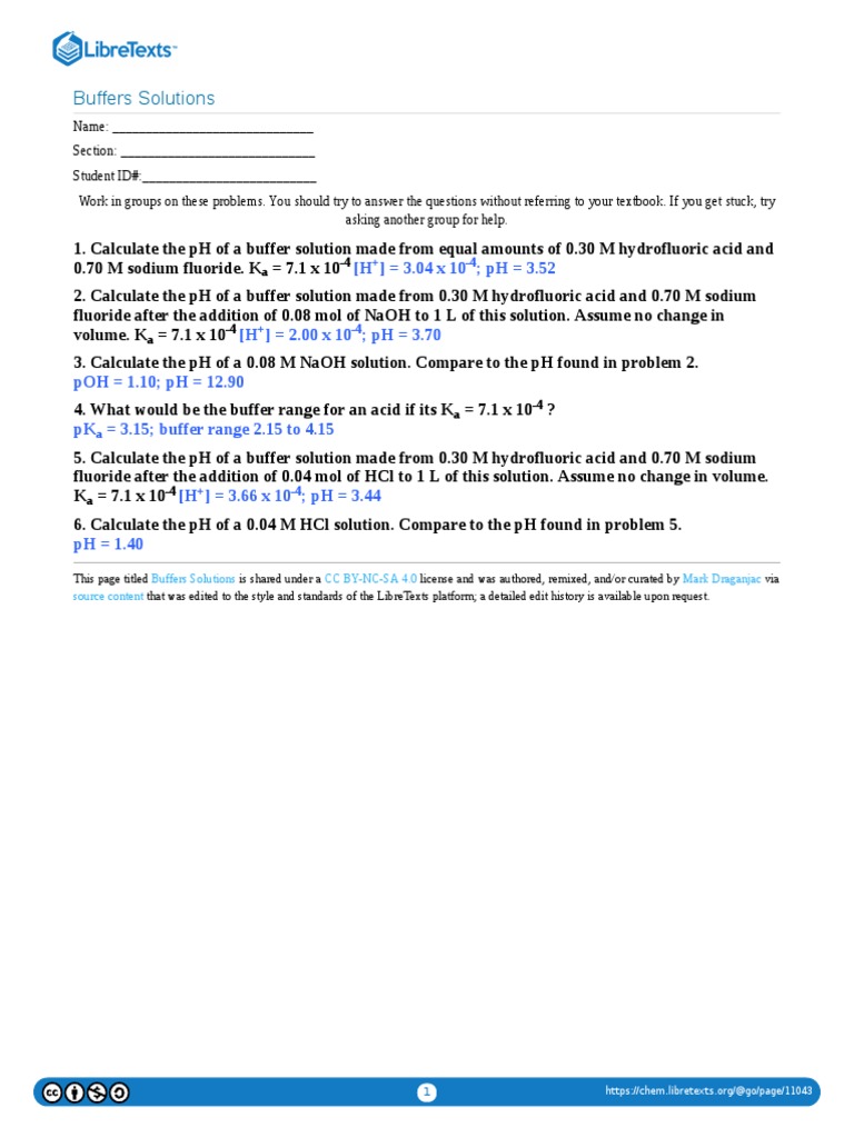 Buffers Solutions | PDF