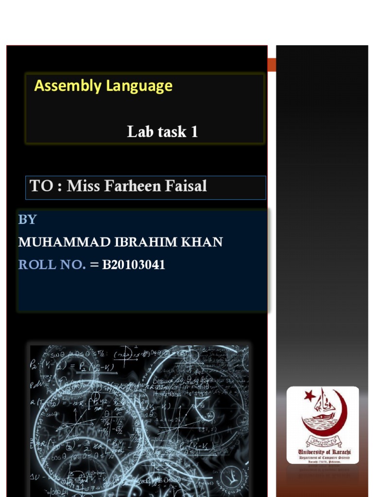B20103041 - (41) - Muhammad Ibrahim Khan - Assembly - Task - 1 | PDF