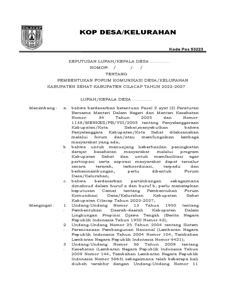 Draft KKS Desa | PDF