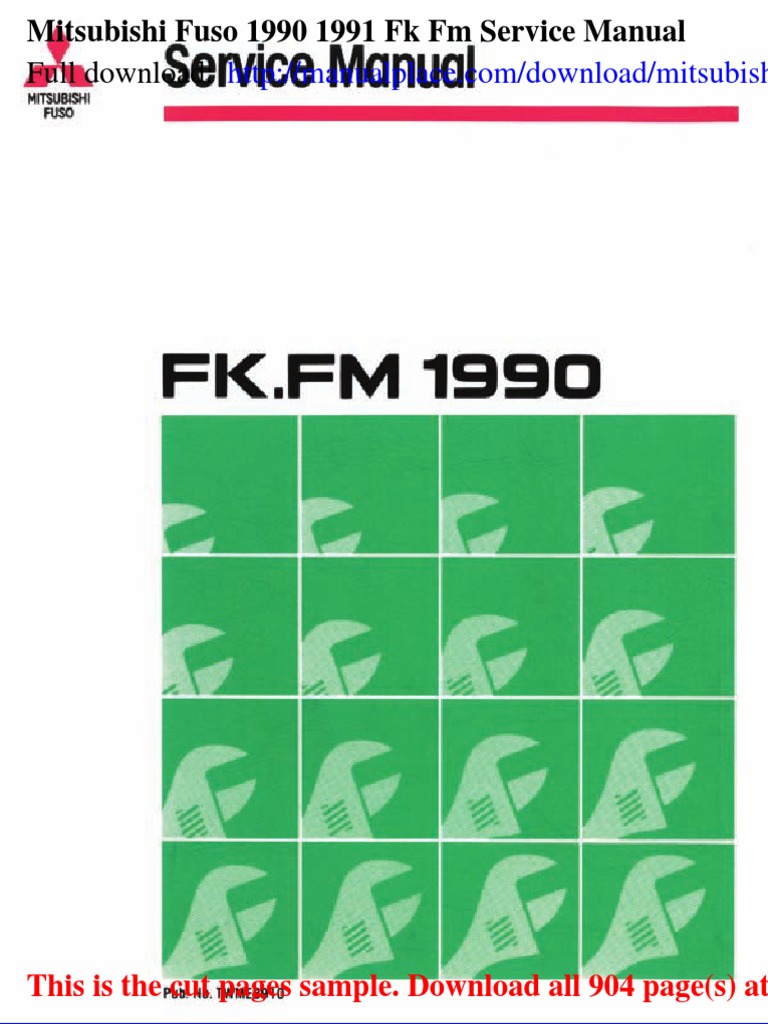 Mitsubishi Fuso FK FM Service Manual | PDF