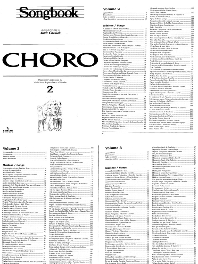 Songbook Choro Chediak2 | PDF