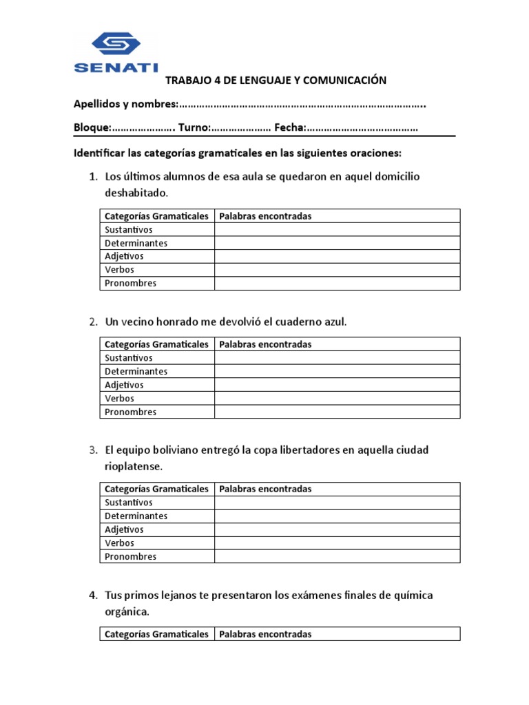 Trabajo 4 Lenguaje y Comunicación | PDF