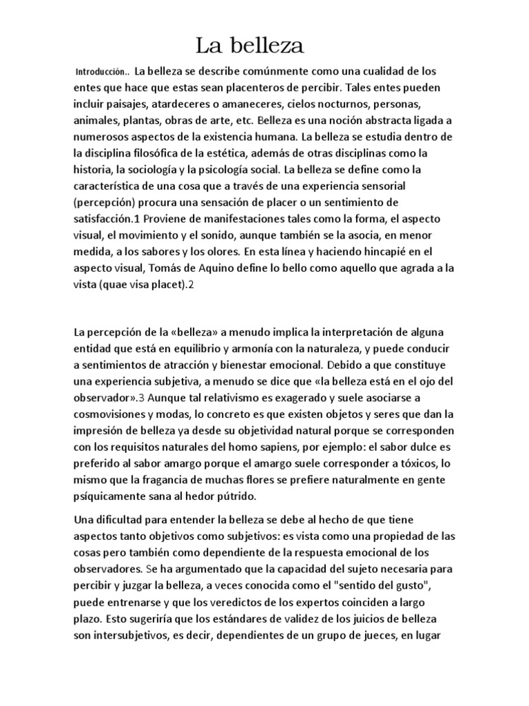 ensayo de belleza | PDF | Belleza | Ciencia cognitiva