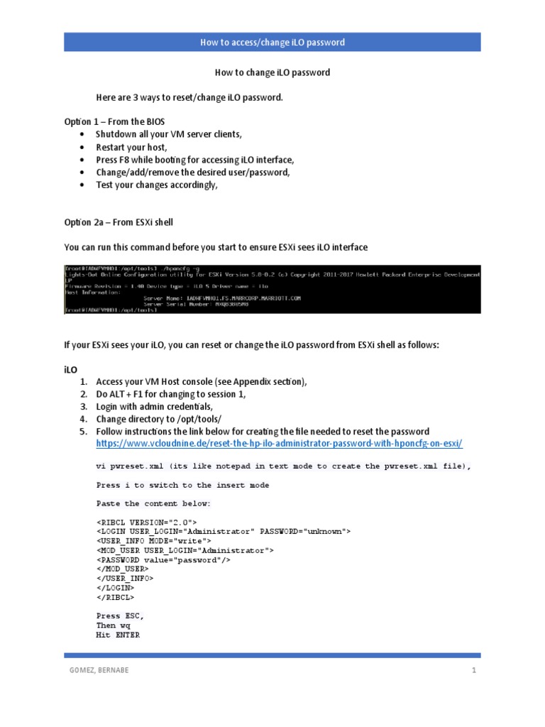 How To Change iLO Password | PDF | Password | Secure Shell How To Change iLO Password | PDF | Password | Secure Shell