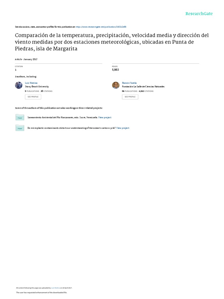 Medina Varela Esta Meteo1 | PDF | Clima | Meteorología